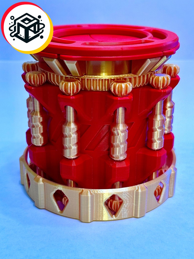 3D Printed Geared Iris Box - Etsy
