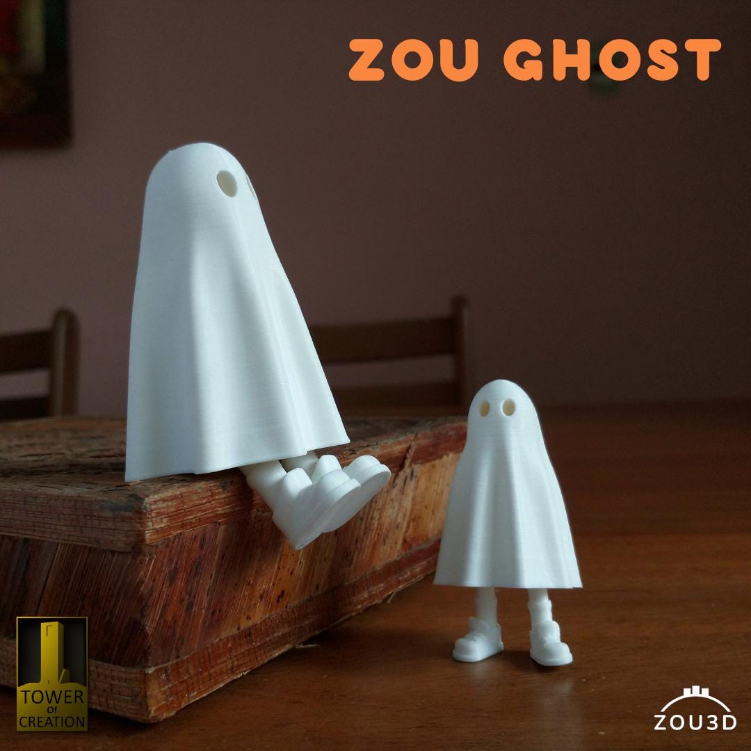 Cute Ghost With Legs 3D Printed - Etsy