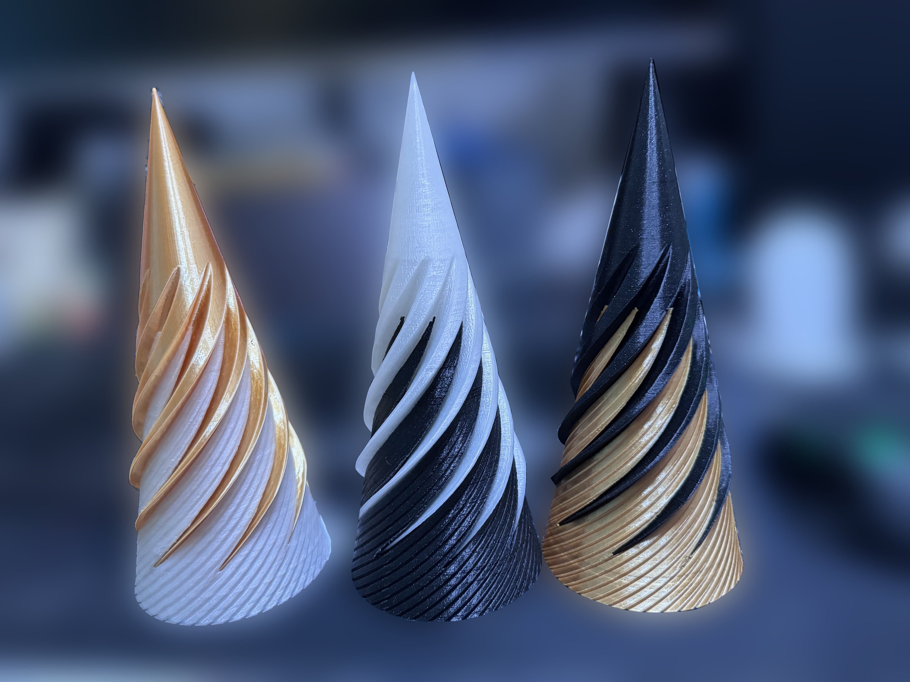 Endless Swirling Tree Christmas Decoration - Spiral Cone - Etsy