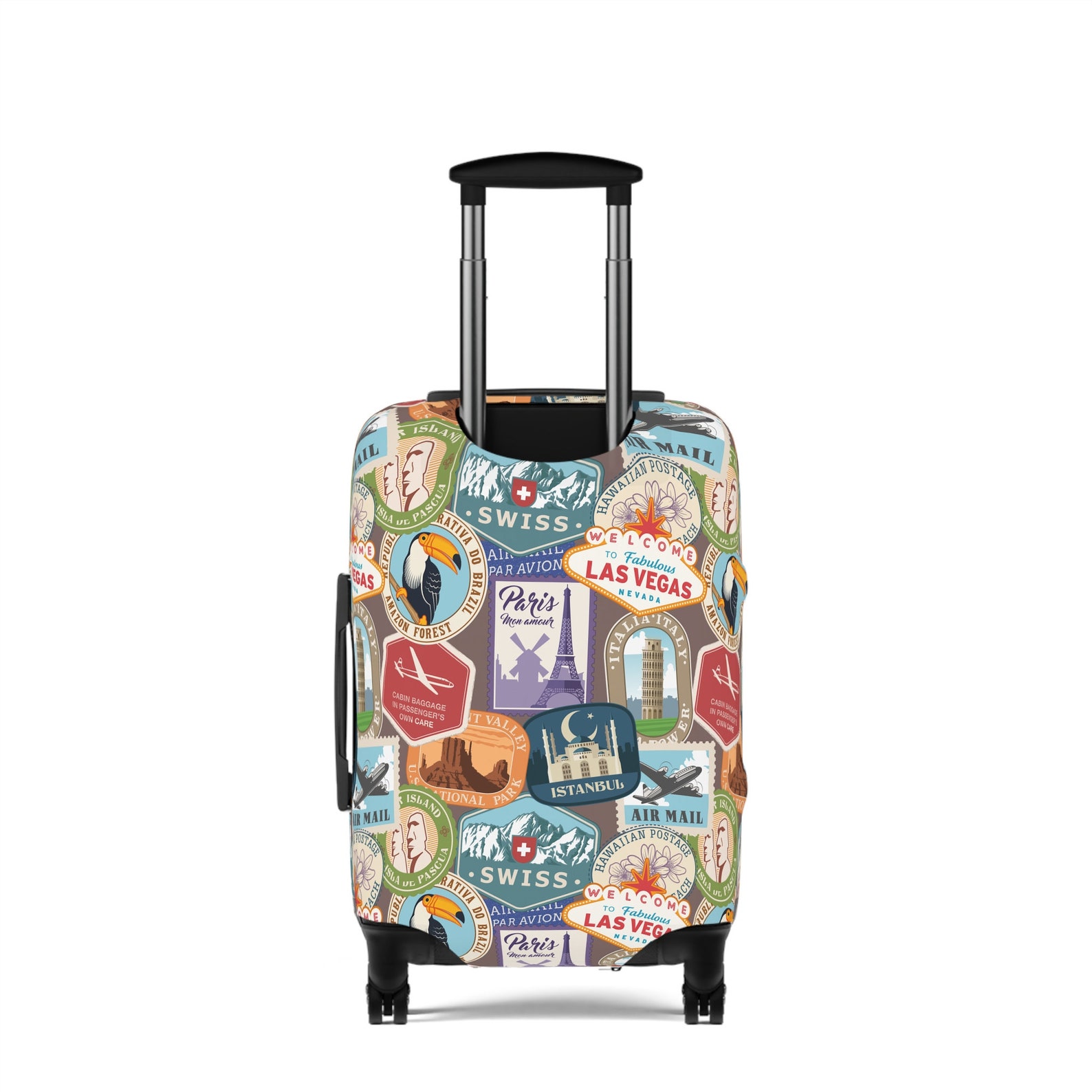 Travel the World Designed Luggage Cover Modern Luggage Protector ...