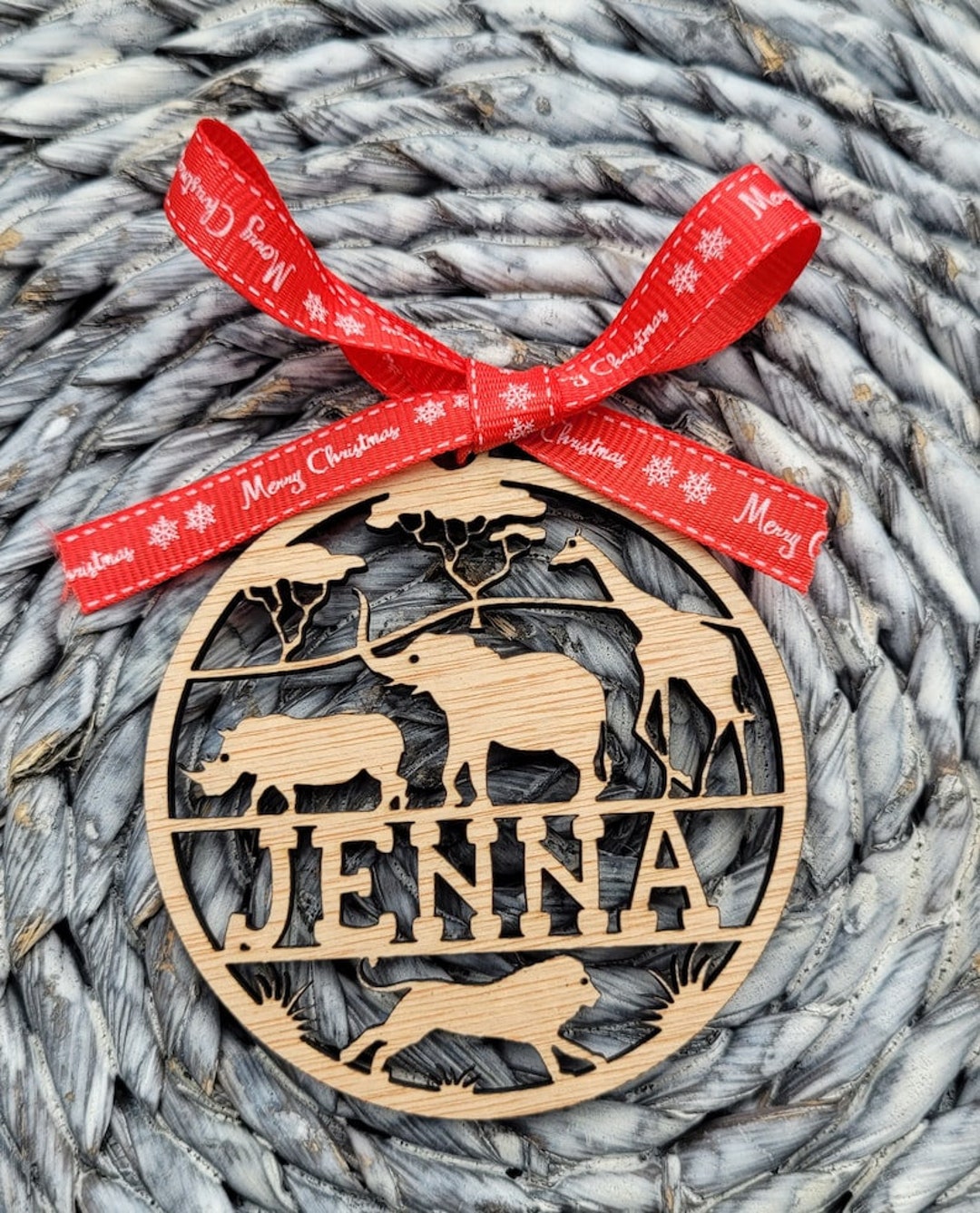 Personalised Name Gift Tag African Theme Handmade Wooden African Gift ...