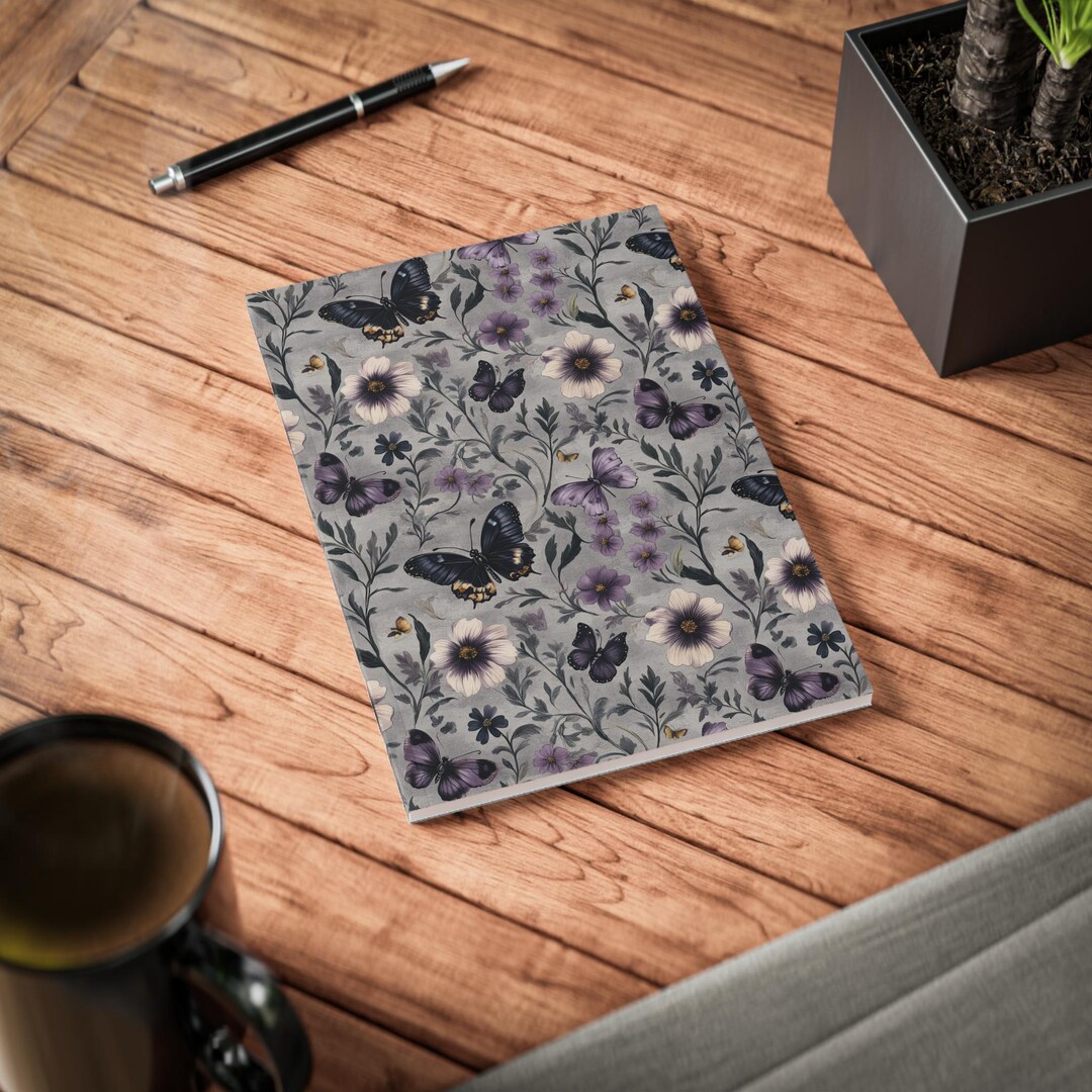 Butterflies and Flowers Cottage Core Pattern Trendy Modern Minimalist ...