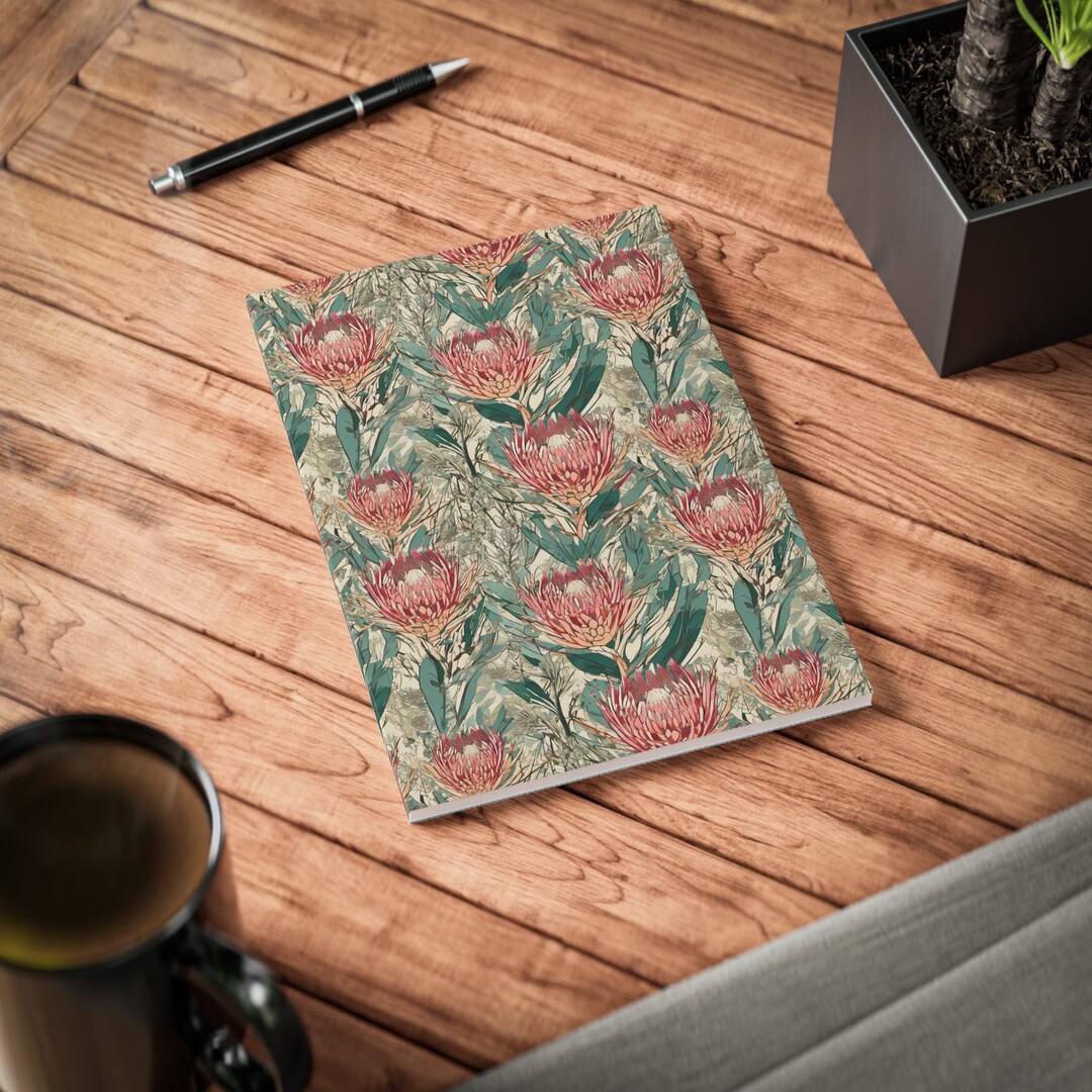 South African Protea Australia Floral Softcover Notebook - Etsy