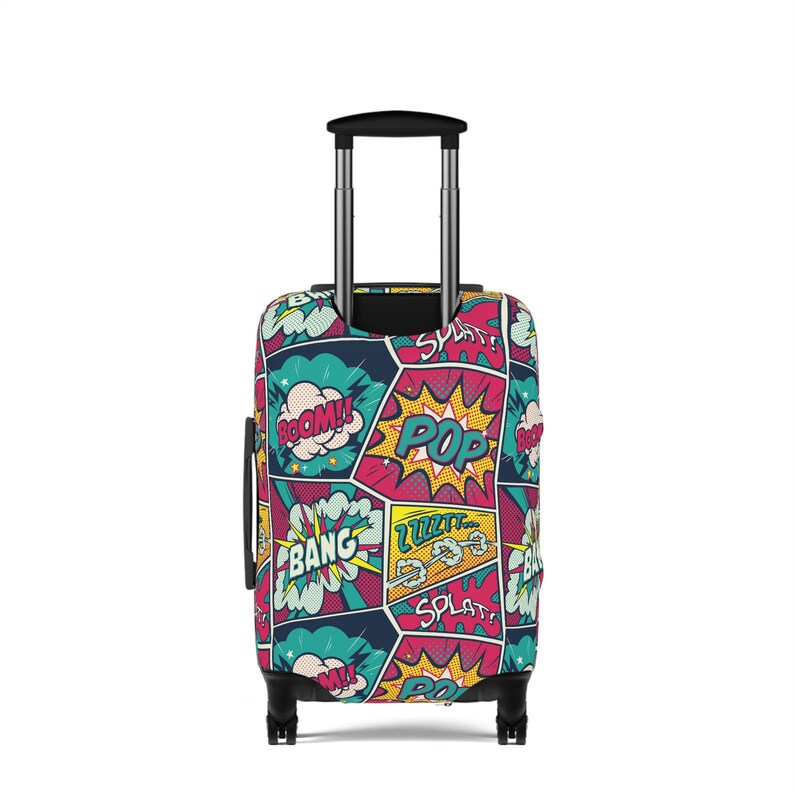 Retro Pop Art Comic Strip Custom Designed Luggage Cover Modern Floral ...