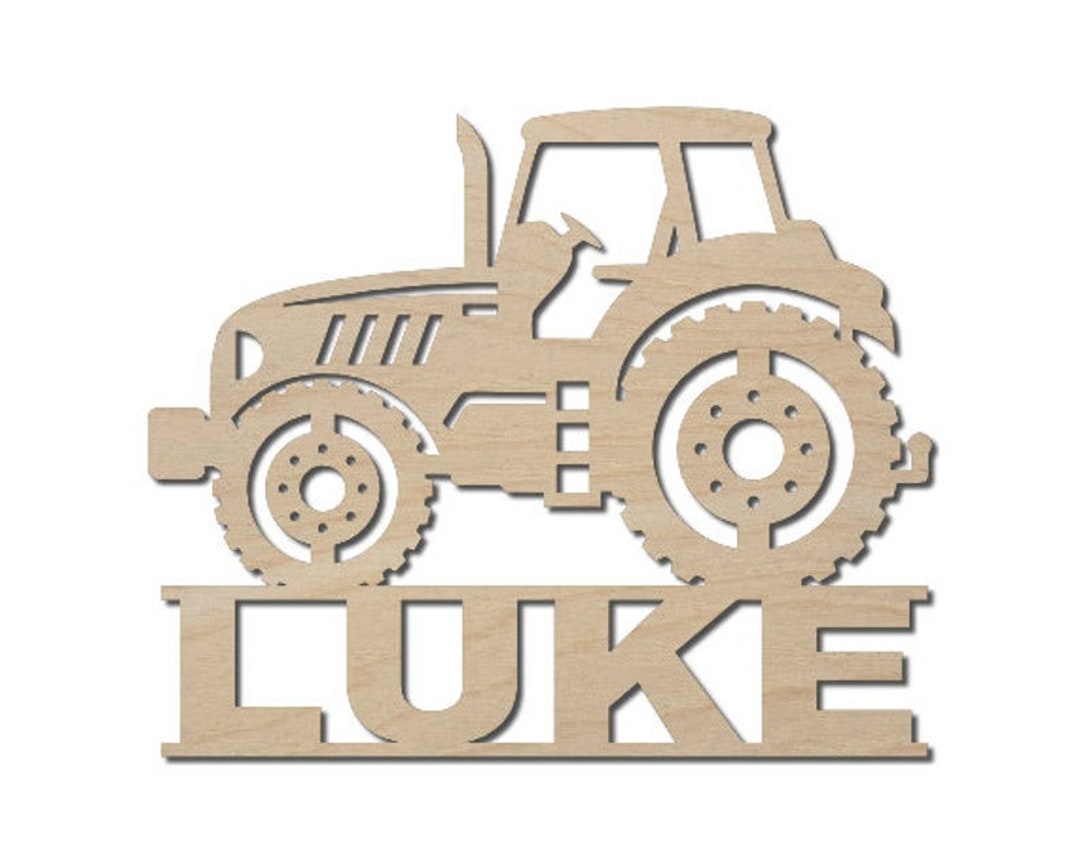 DIY Wooden Personalised Tractor Farm Christmas Ornament Add Your Own ...
