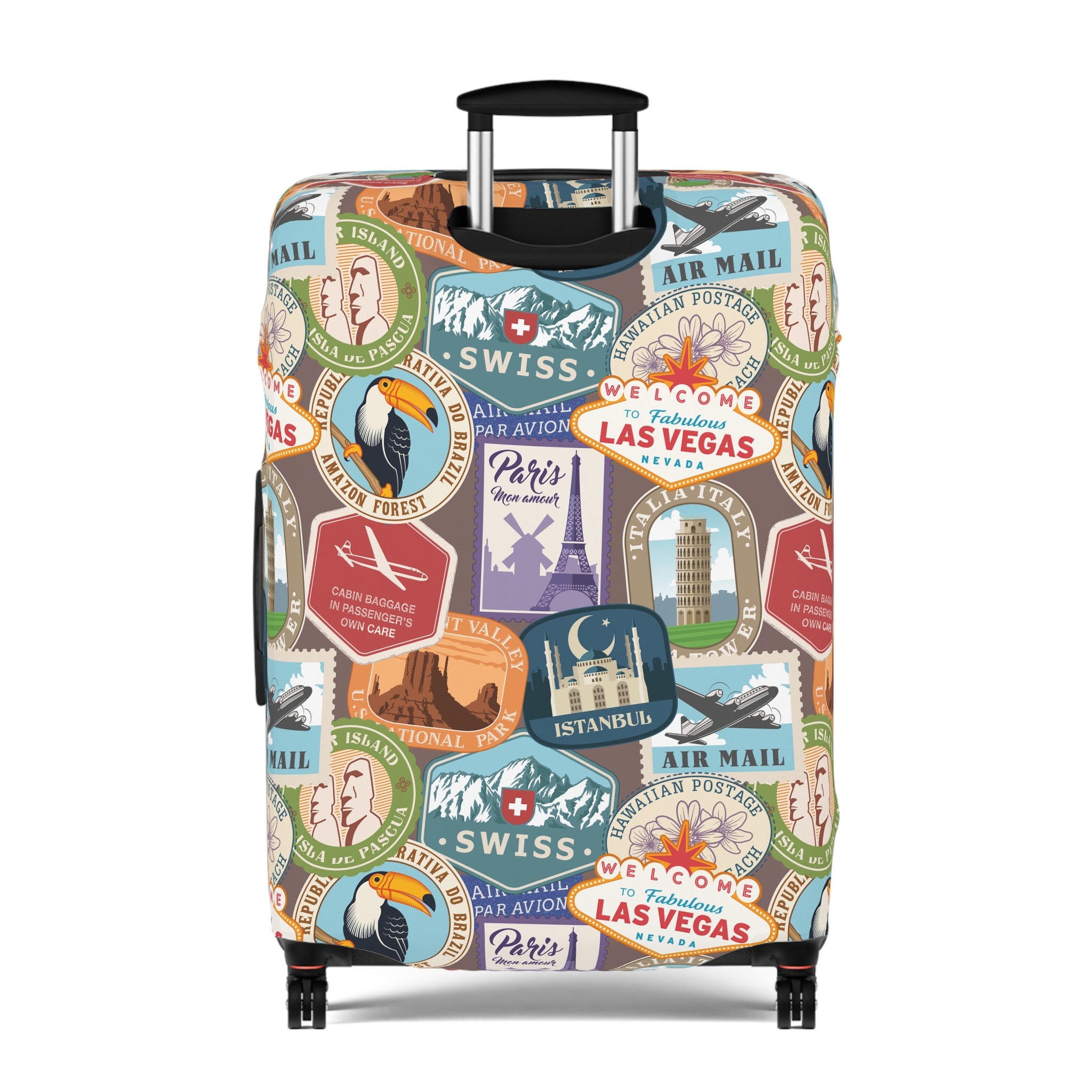 Travel the World Designed Luggage Cover Modern Luggage Protector ...