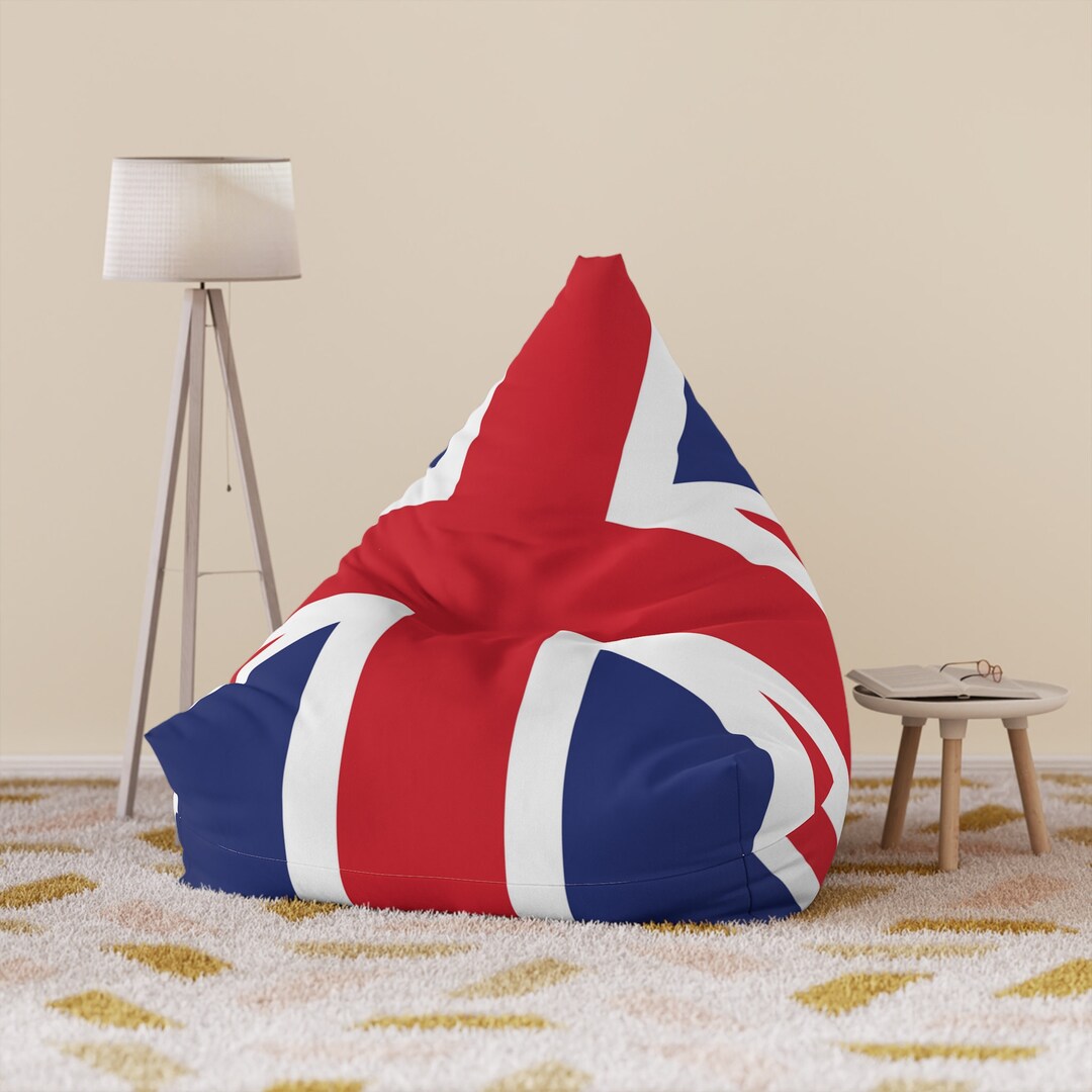 Union Jack United Kingdom Flag Bean Bag Chair Cover Optical - Etsy