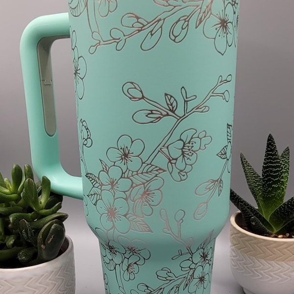 Pink Cherry Blossom Stanley Cup - Etsy