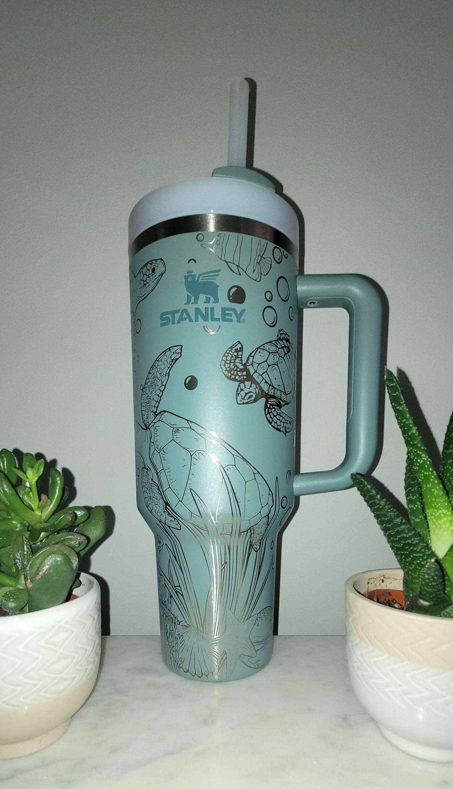 Authentic Stanley Travel Quencher Turtles, Under the Sea, Ocean Theme ...