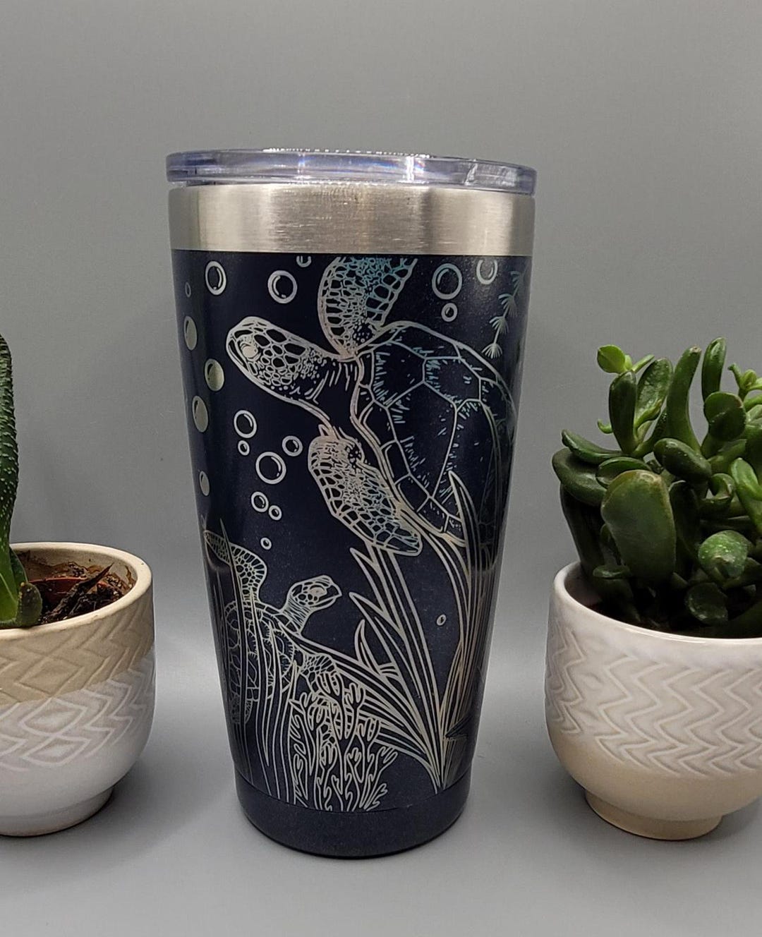 Turtles, Under the Sea, Ocean Theme Laser Engraved 20oz Double Wall ...