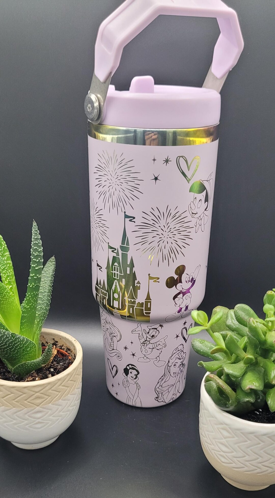 Castle Fairy, Princess Lilac With Rainbow Tumbler Engraved 30oz Double ...