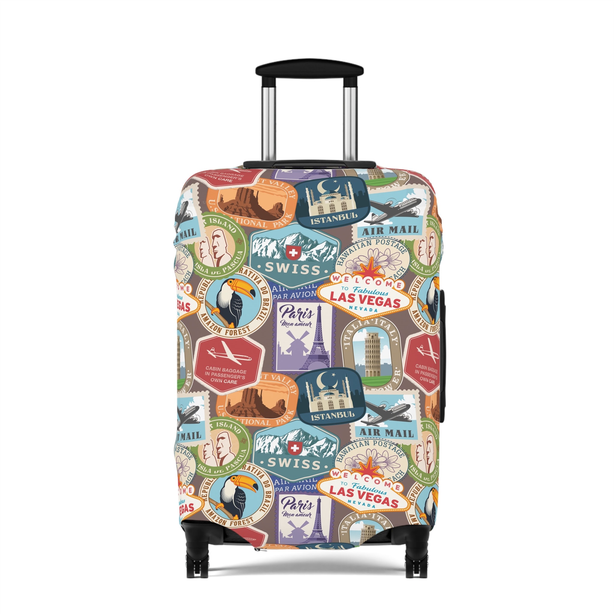 Travel the World Designed Luggage Cover Modern Luggage Protector ...