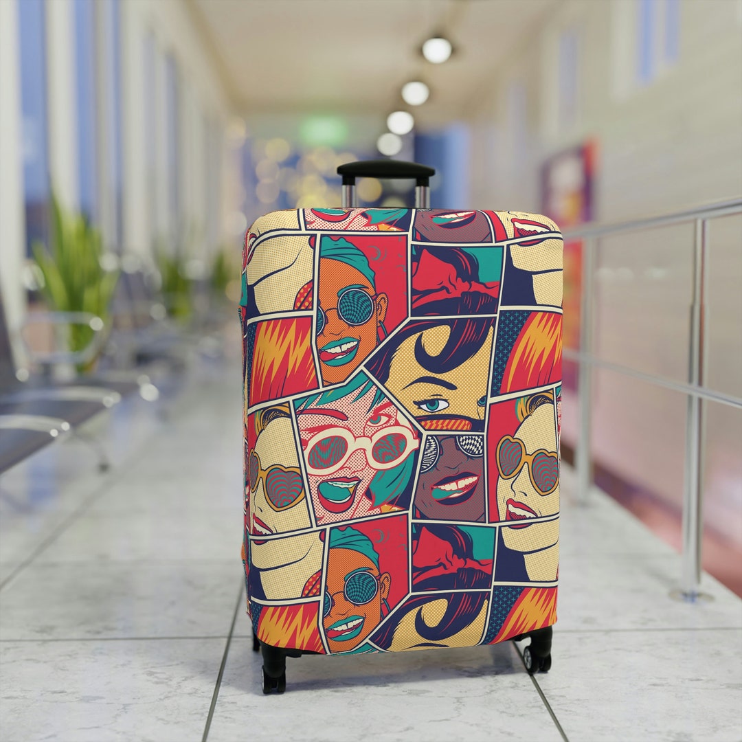 Retro Pop Art Comic Strip Hippy Custom Designed Luggage Cover Modern ...