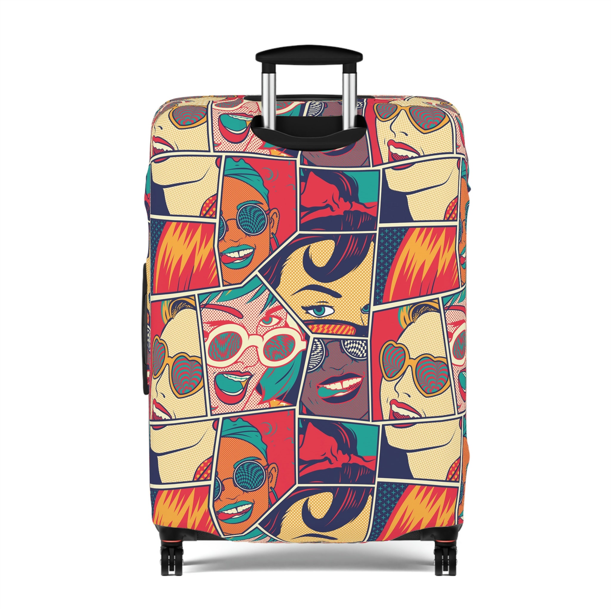 Retro Pop Art Comic Strip Hippy Custom Designed Luggage Cover Modern ...