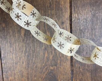 Miniature Garland Paper Chains Garland Xmas Garland - Etsy