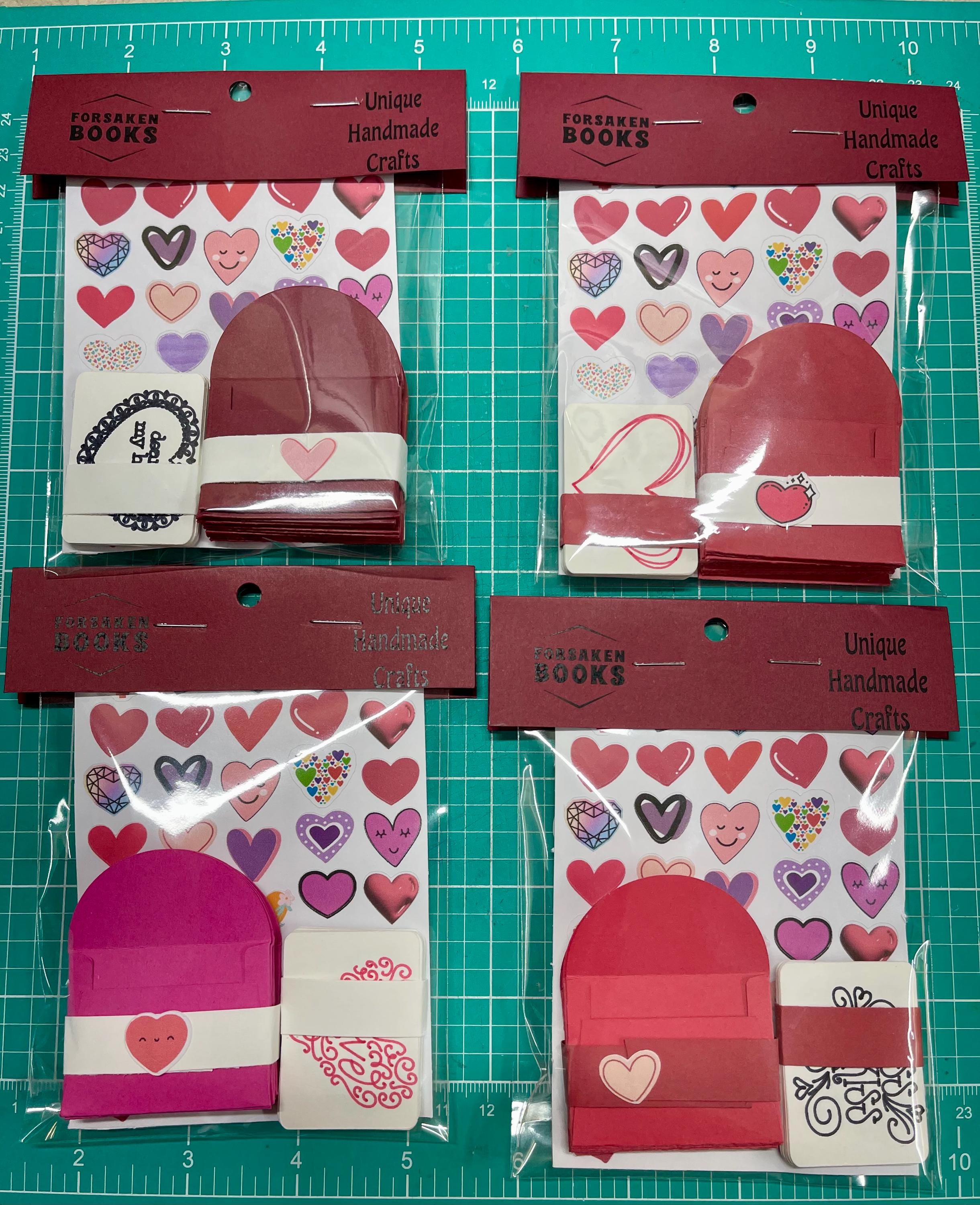 Mini Love Notes With Envelopes and Heart Stickers, Pre-filled ...
