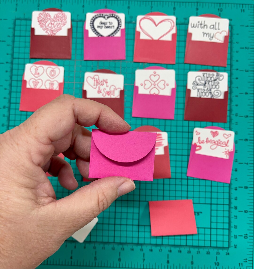 Mini Love Notes With Envelopes and Heart Stickers, Pre-filled ...