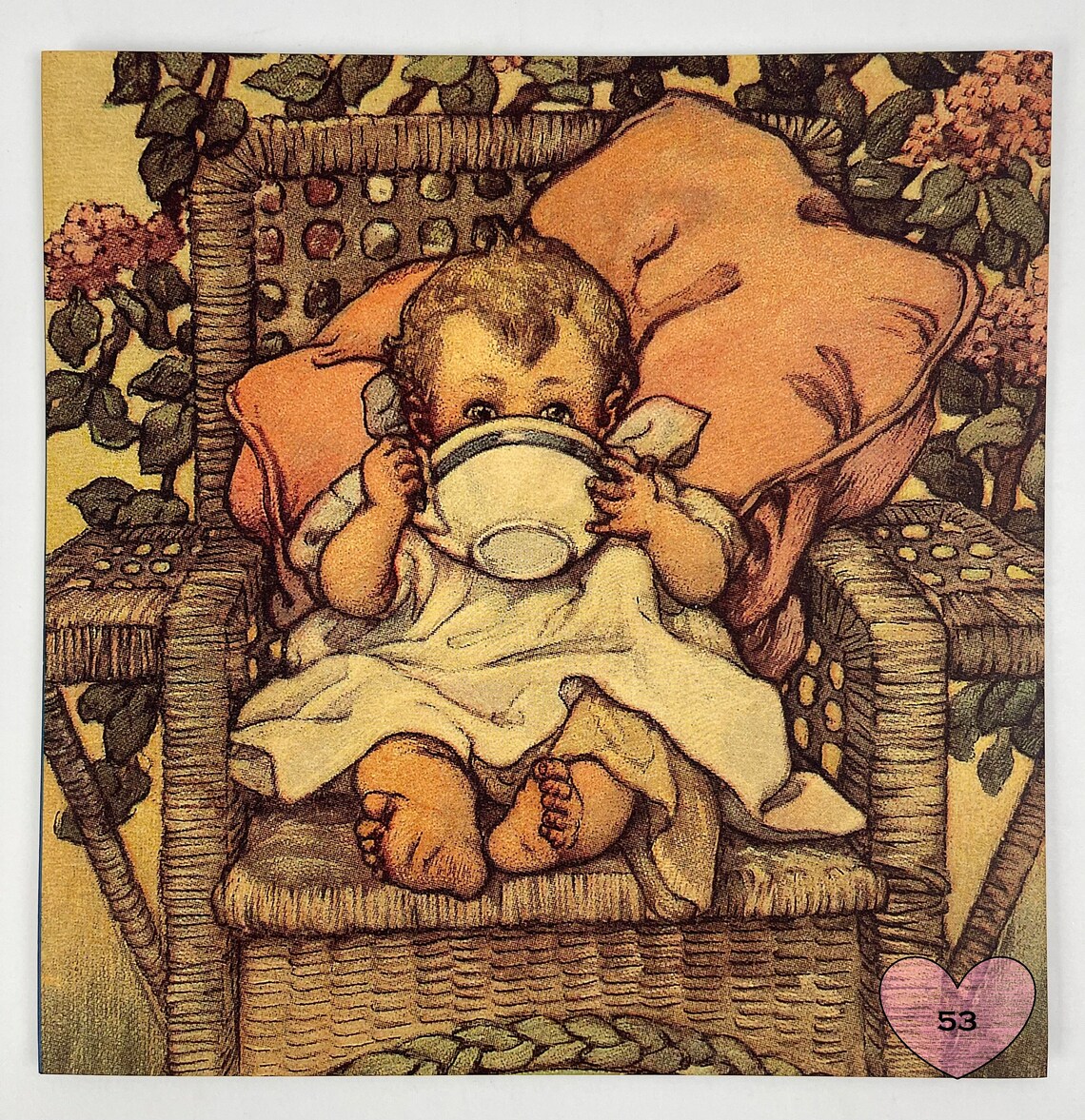Vintage Children's Storybook Print 6x6 Square - Etsy