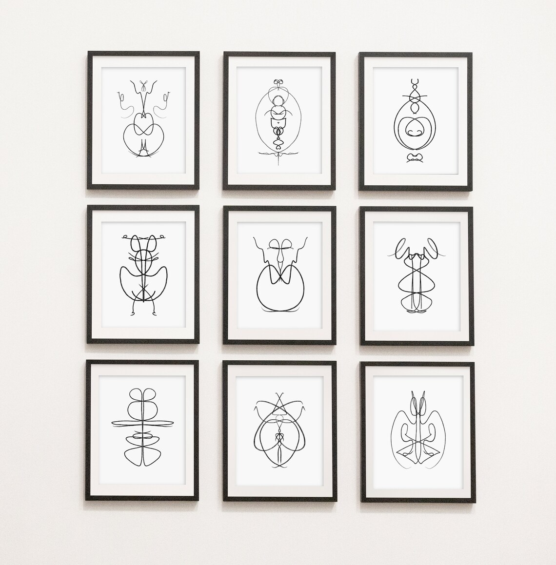 Symmetrical Abstract Digital Art Print, Home Decor Printable Art ...