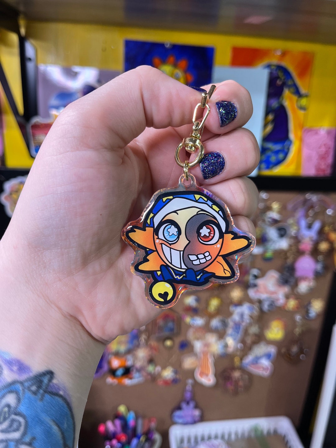 Eclipse Rainbow Holo Epoxy Keychain - Etsy