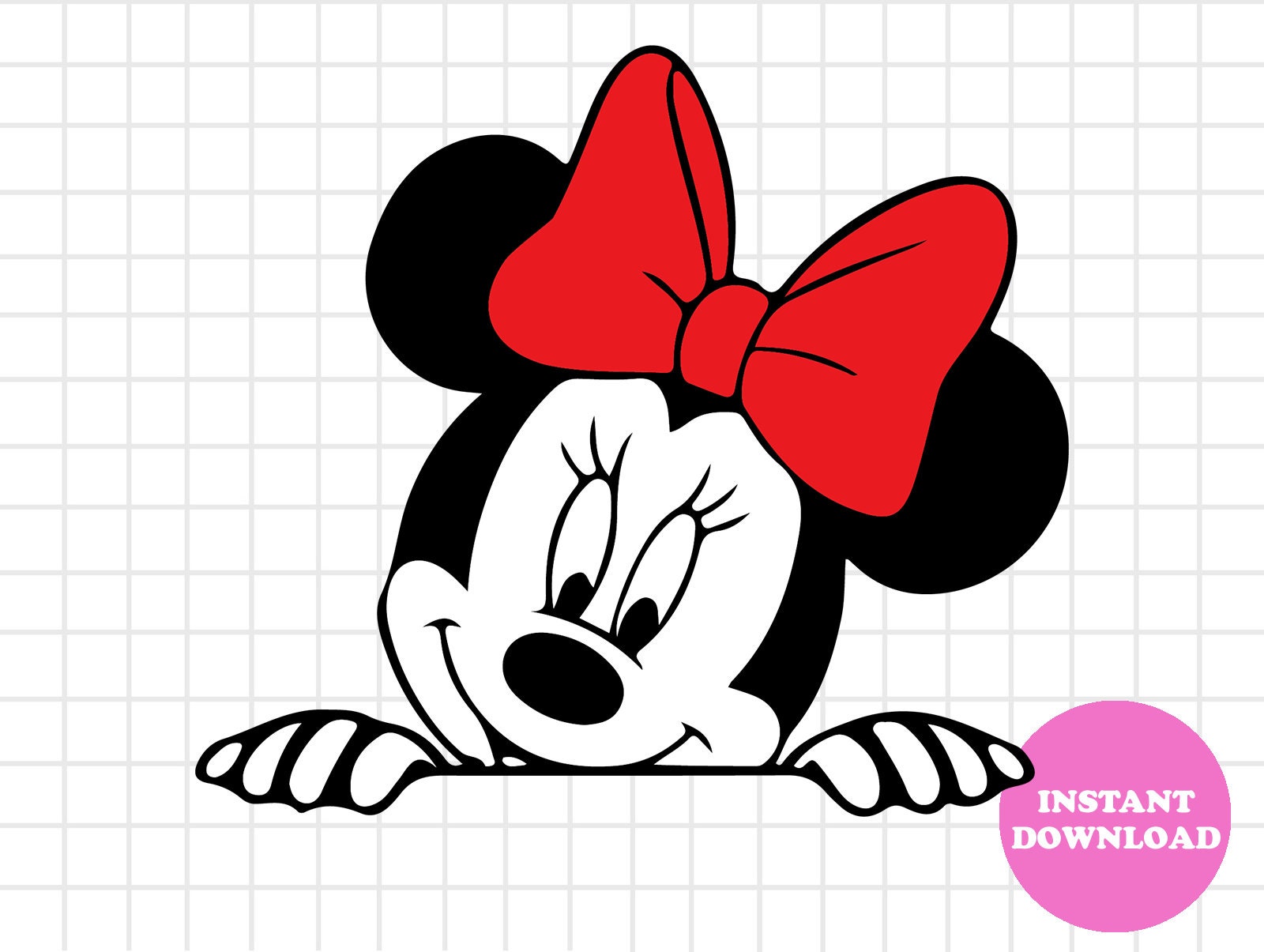 Minnie Mouse Layered Svg Cricut Cut File Silhouette Vector Artwork