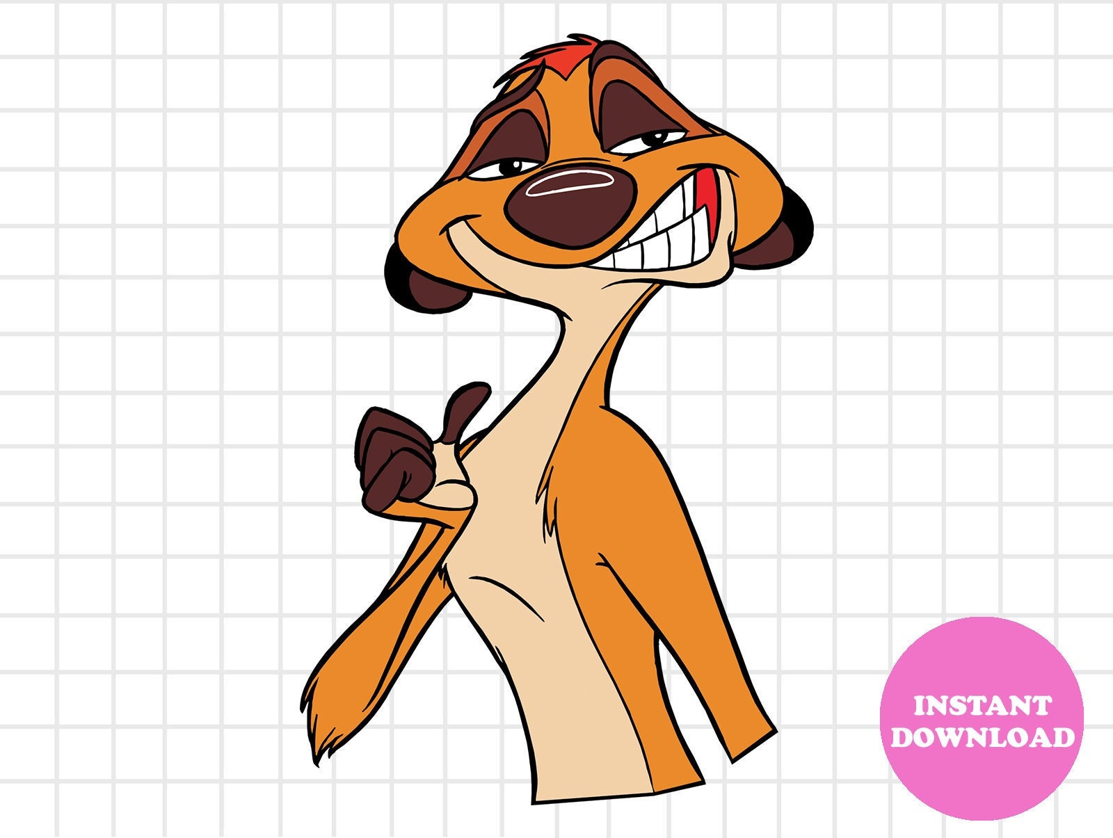 Timon Svg Layered Item Clipart Cricut Digital Vector Cut - Etsy