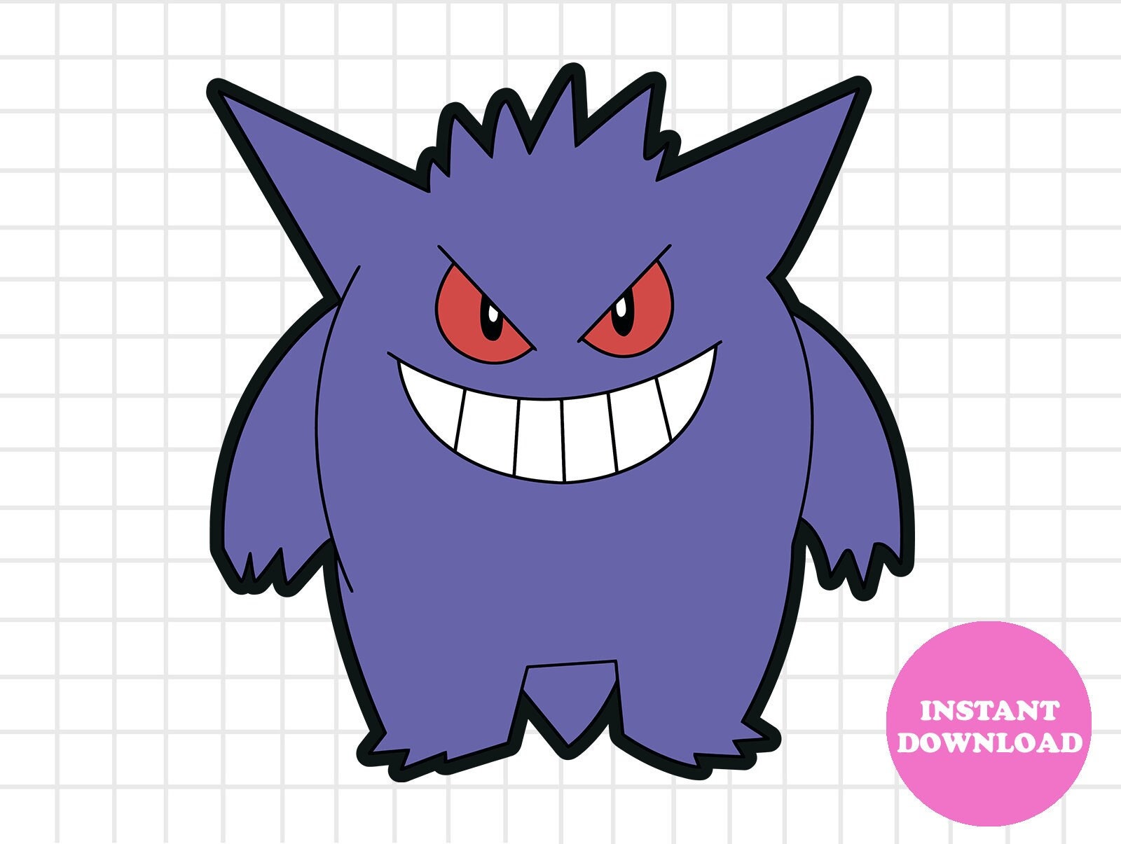 Gengar Svg Layered Item Clipart Cricut Digital Vector Cut - Etsy Canada