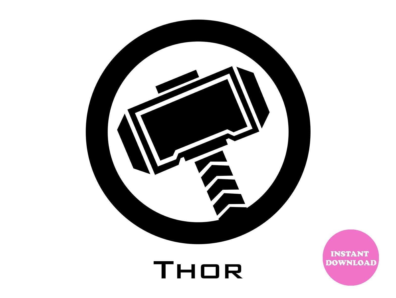 Thor Logo Svg Layered clipart Cricut Digital Vector Cut - Etsy Finland