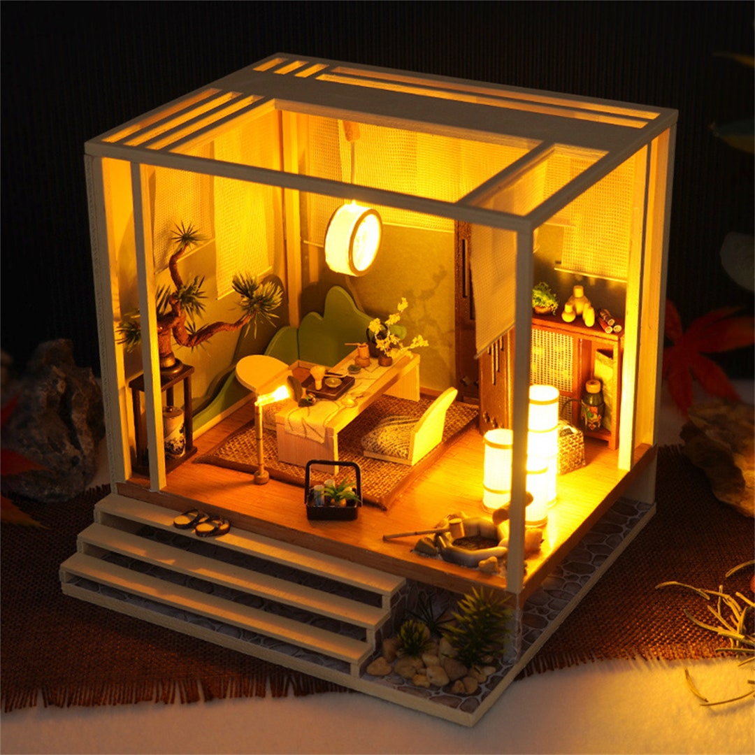 DIY Miniature Building Kits Wooden Doll House Japanese Tea - Etsy