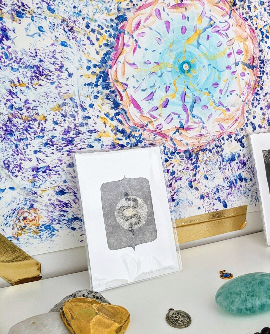 Snake of Power Mini Etching Handprinted Limited Edition - Etsy