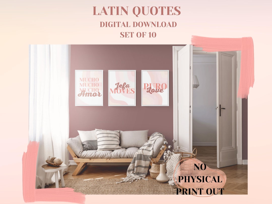 LATIN Quotes Wall Art Office Decor Inspirational - Etsy