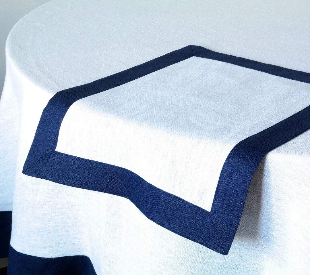 Custom Linen Placemat With Edging. Softened Linen Placemat. Dinner ...
