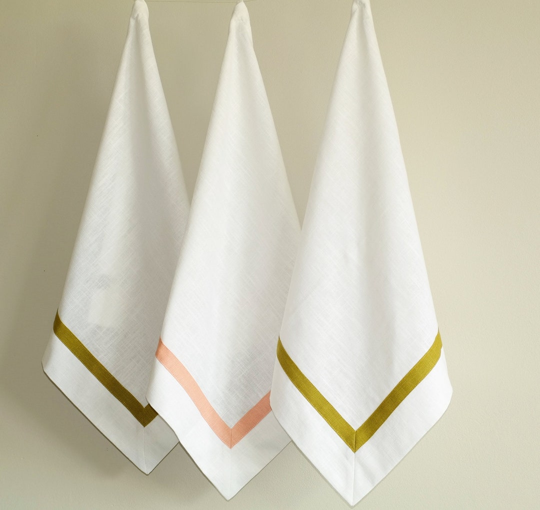 Soft Linen Tea Towel/ Washed Linen Kitchen Towel/ Stonewashed Dish ...