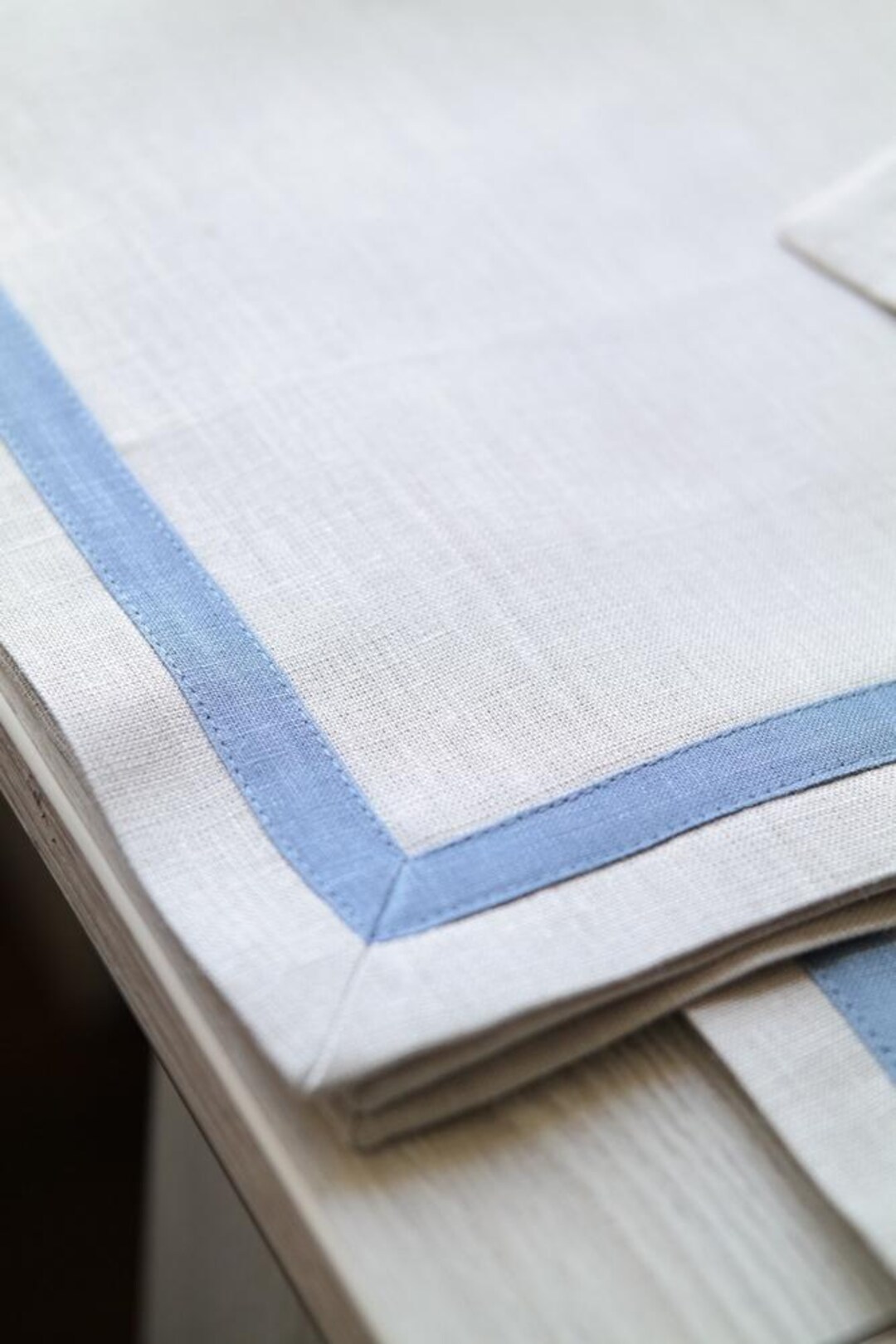 Custom Linen Napkins With Edging: Soft Stonewashed Linen - Etsy