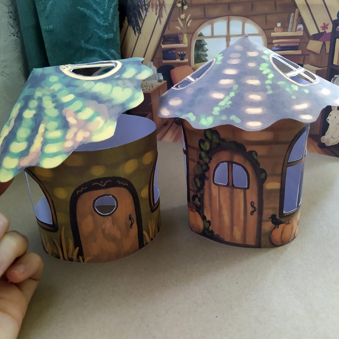 Printable Paper House Lantern/ Miniature Paper House Decoration for ...