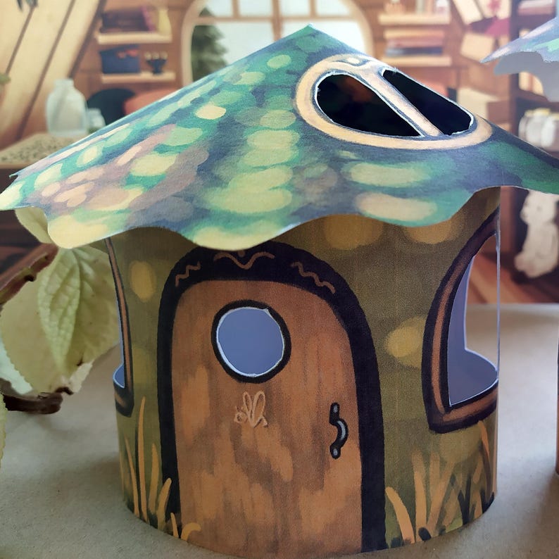 Printable Paper House Lantern/ Miniature Paper House Decoration for ...