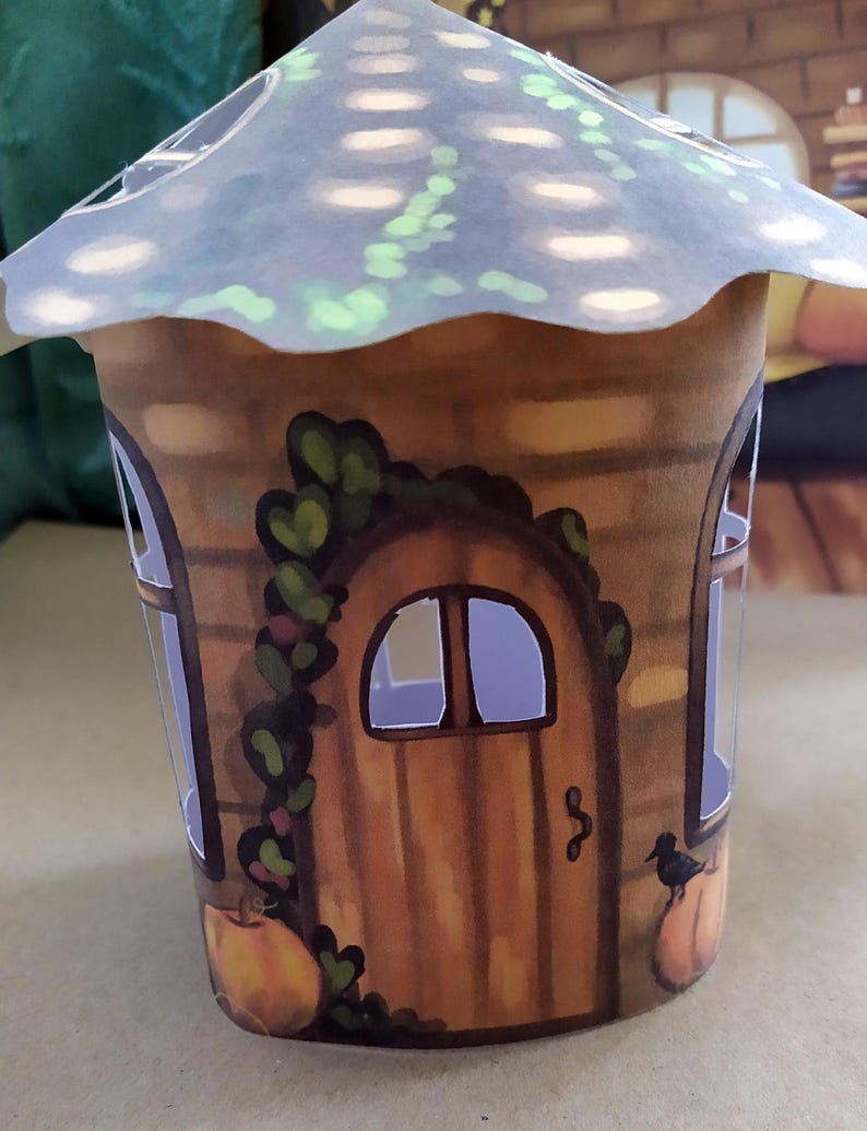 Printable Paper House Lantern/ Miniature Paper House Decoration for ...