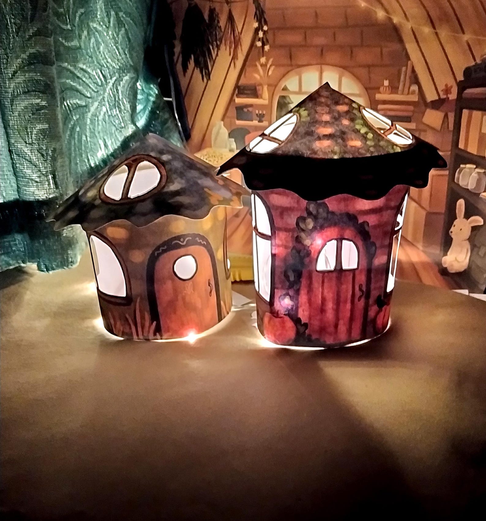 Printable Paper House Lantern/ Miniature Paper House Decoration for ...