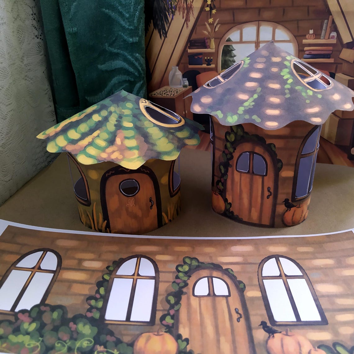 Printable Paper House Lantern/ Miniature Paper House Decoration for ...