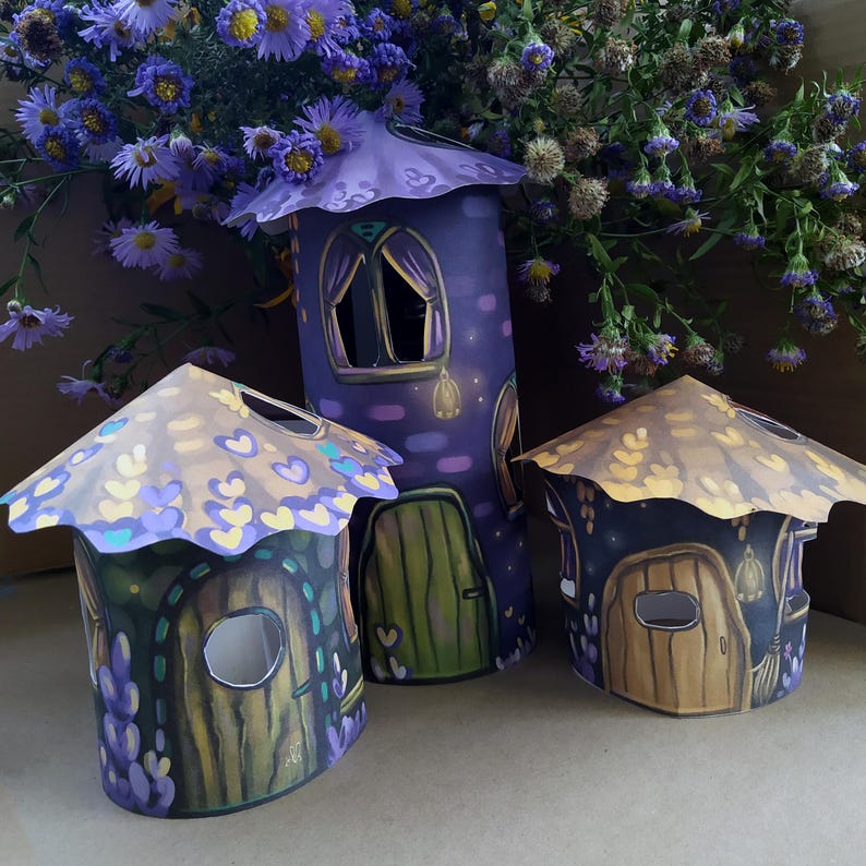 Printable Fairy House Lanterns. DIY Autumn Paper Decorations and Crafts ...