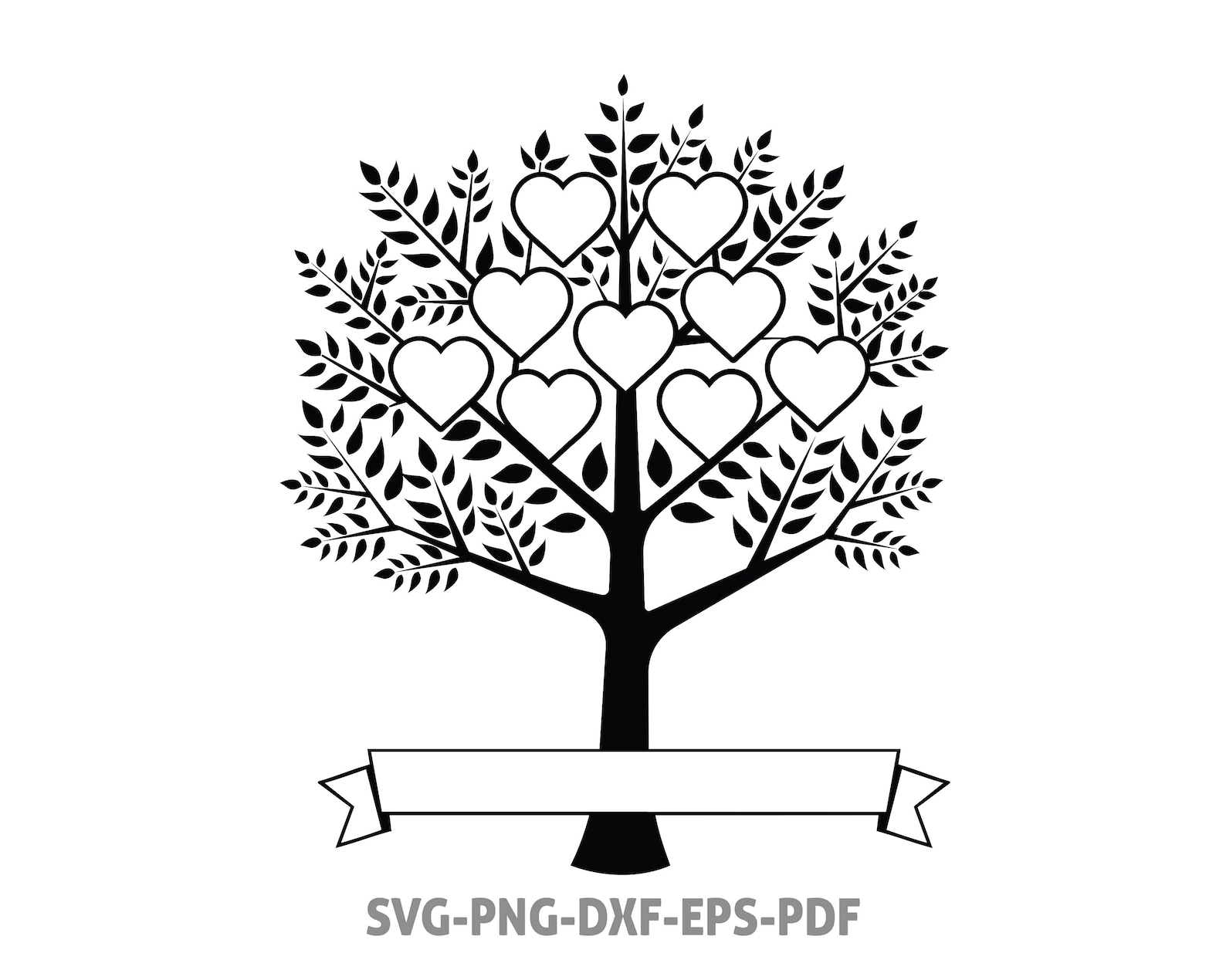Family Tree Svg Bundle 2-10 Members, Family Tree Branch, Tree of Life ...