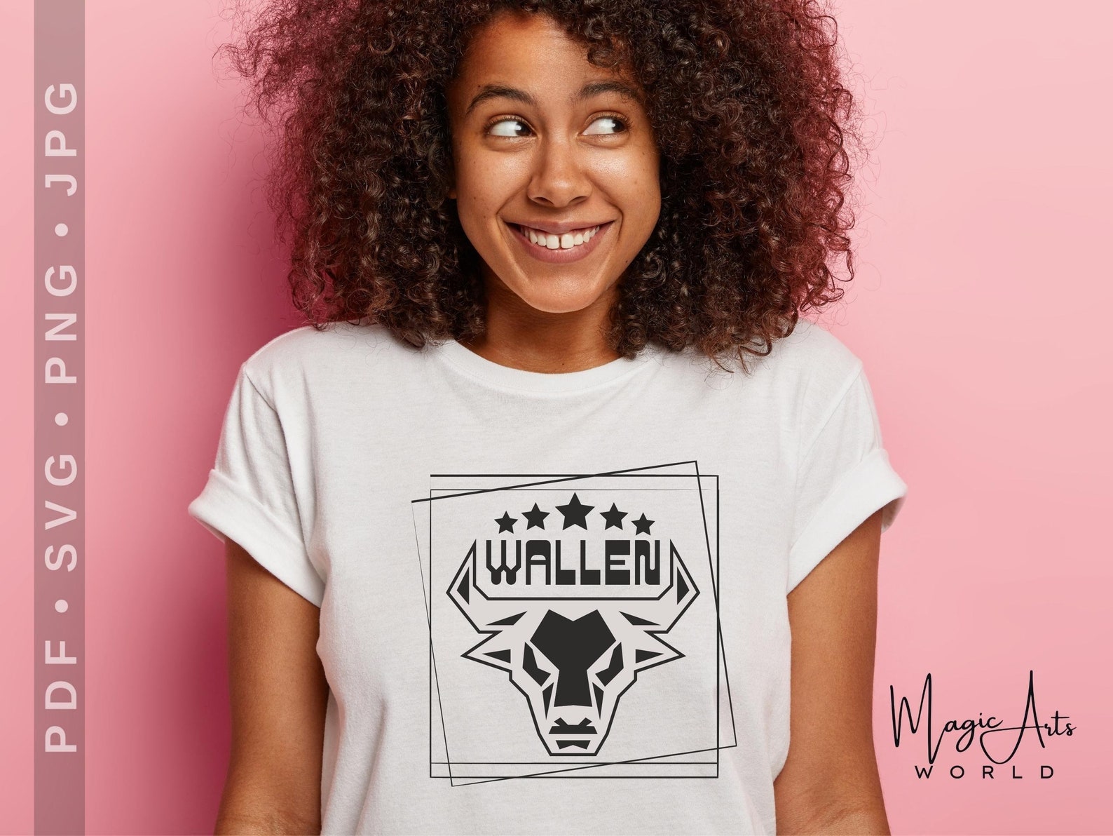 Cowboy Wallen Svg, Bullhead Svg, Cowboy, Retro Wallen Bull Skull PNG ...