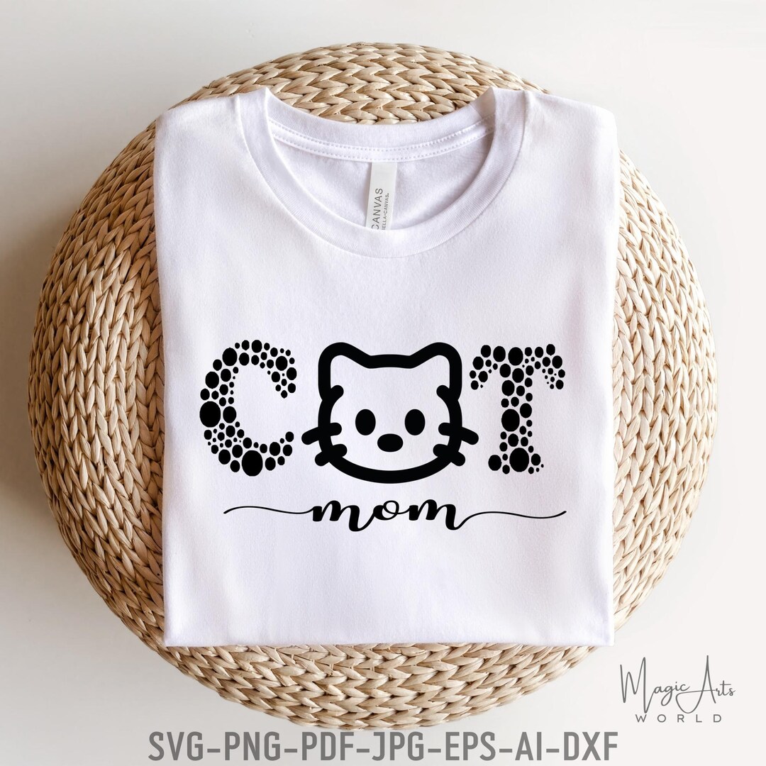 Buy Cat Mom SVG Clipart: Funny Cat Silhouette, Cricut Cut File (digital ...