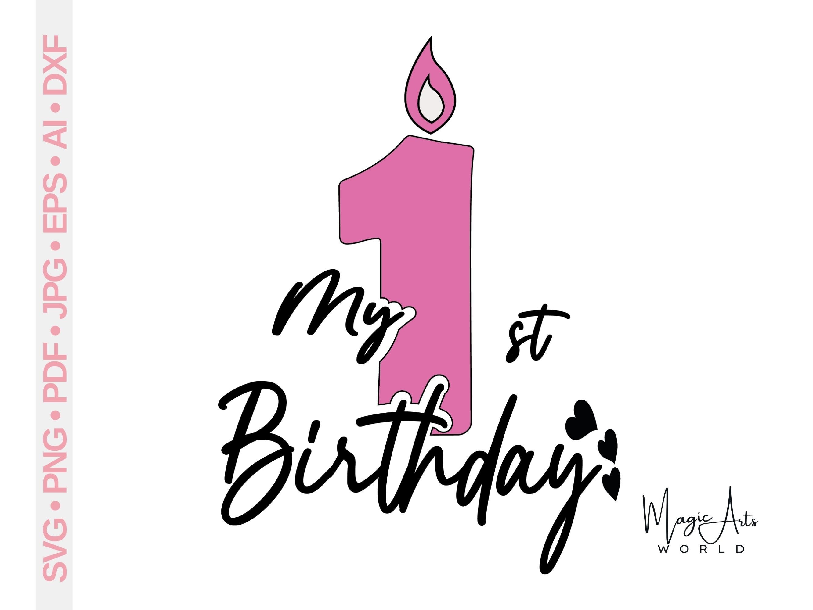 1st Birthday SVG PNG PDF , 1st Birthday Svg, Birthday Svg, Fifth ...