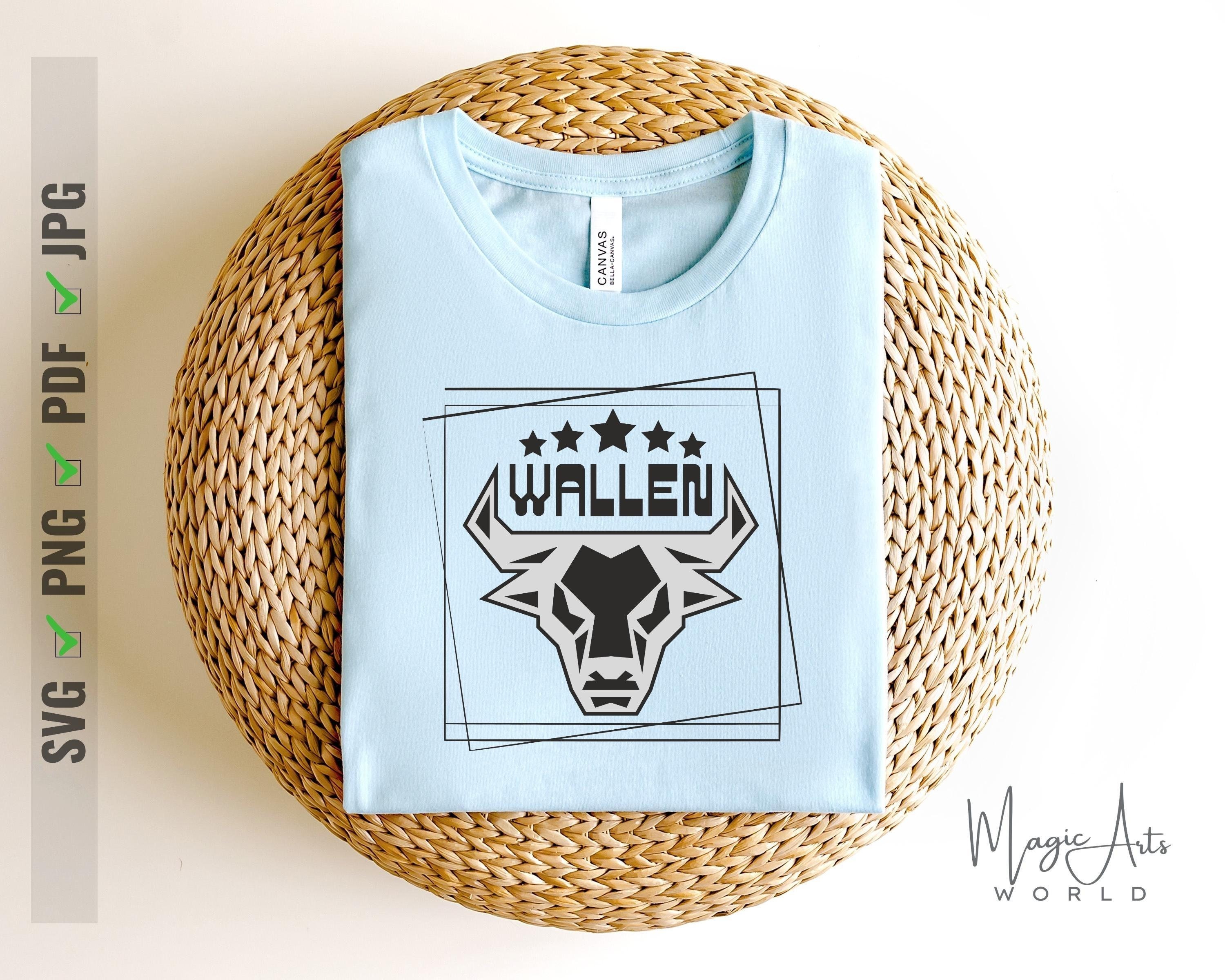 Cowboy Wallen Svg, Bullhead Svg, Cowboy, Retro Wallen Bull Skull PNG ...