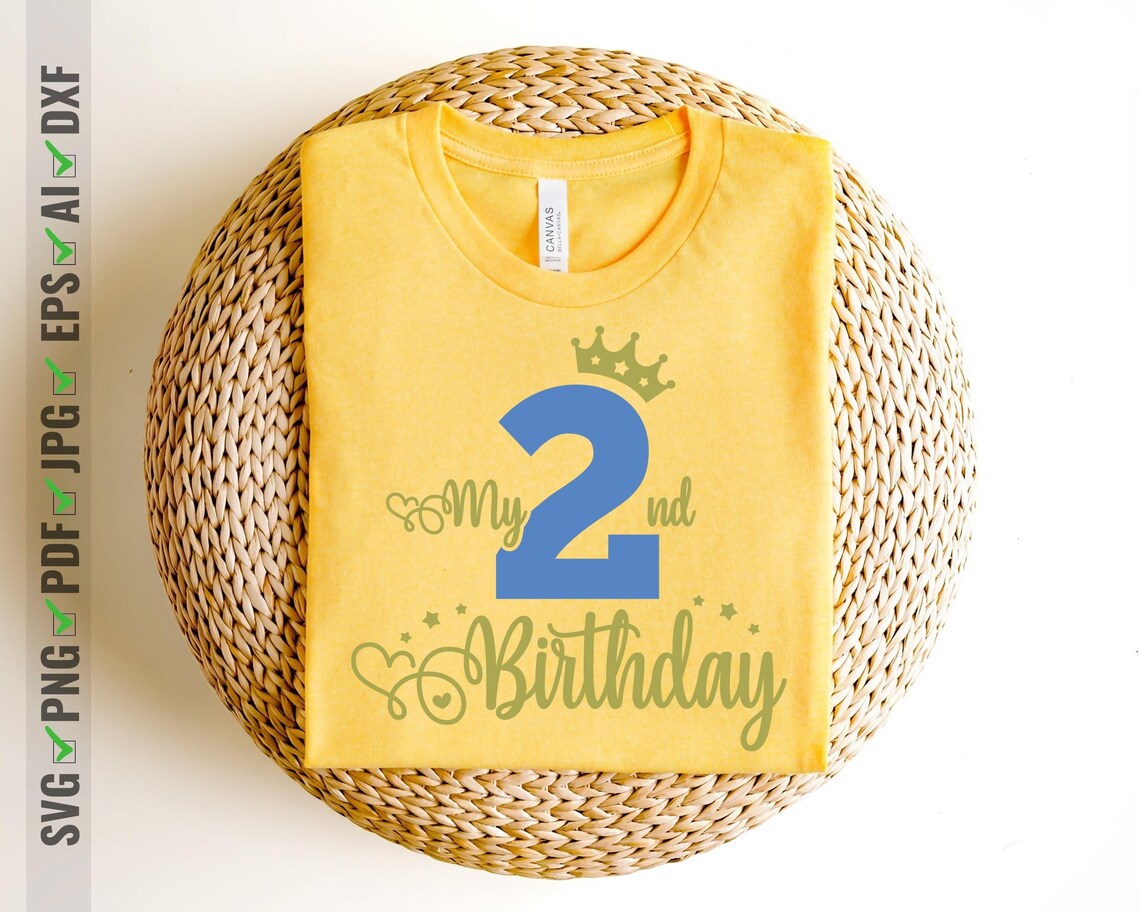 Second Birthday Svg Png, 2nd Birthday Svg, Birthday Svg, It's My ...