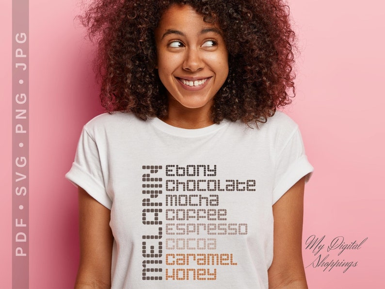 Melanin Svg Many Shades of Brown Svg Ethnic Cricut Melanin - Etsy