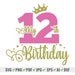 It's My 12th Birthday SVG, Twelve Years Old Birthday Girl Svg, 12 Year ...