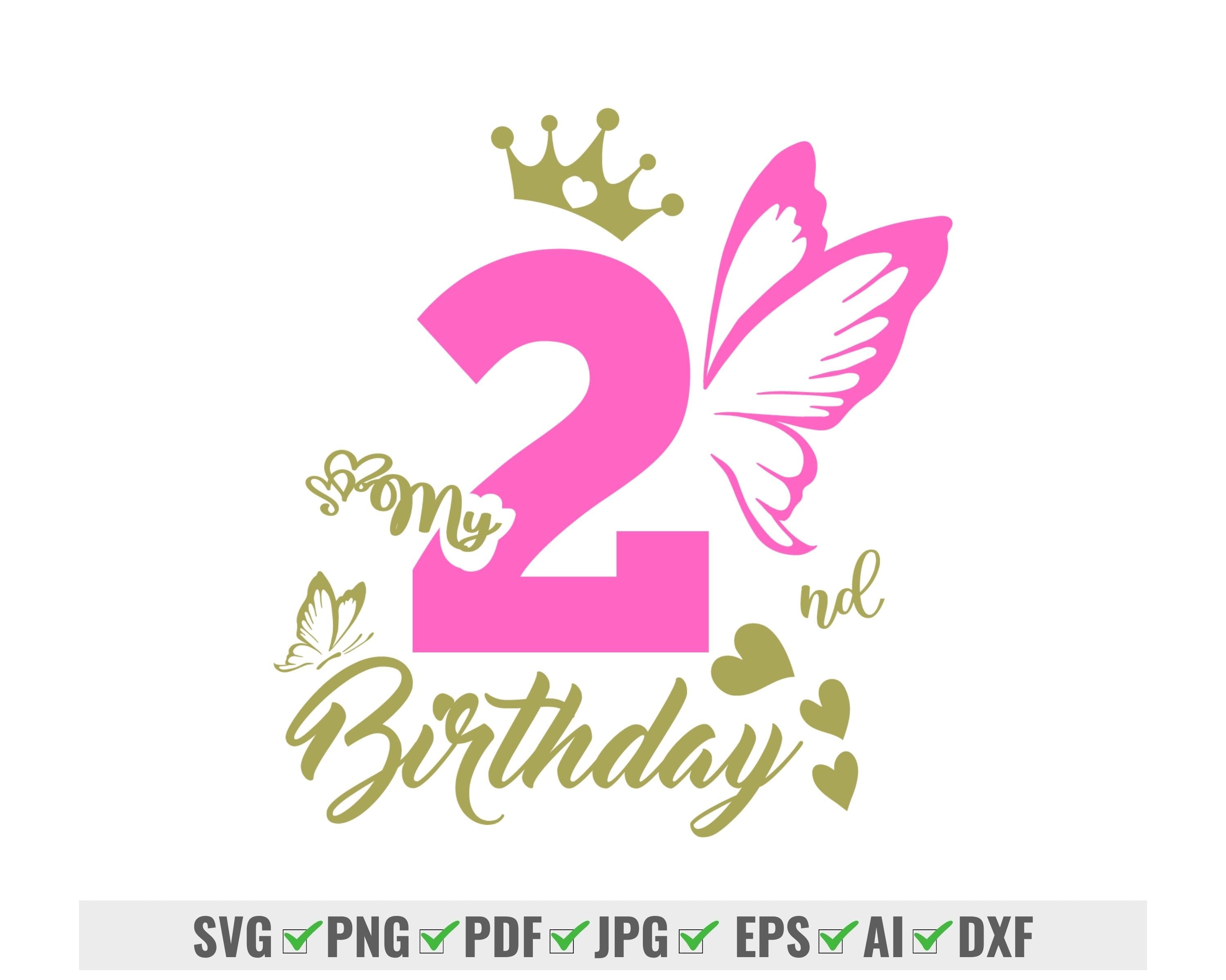 Butterfly Birthday SVG Bundle: 1-15 Numbers, Queen Princess (digital ...