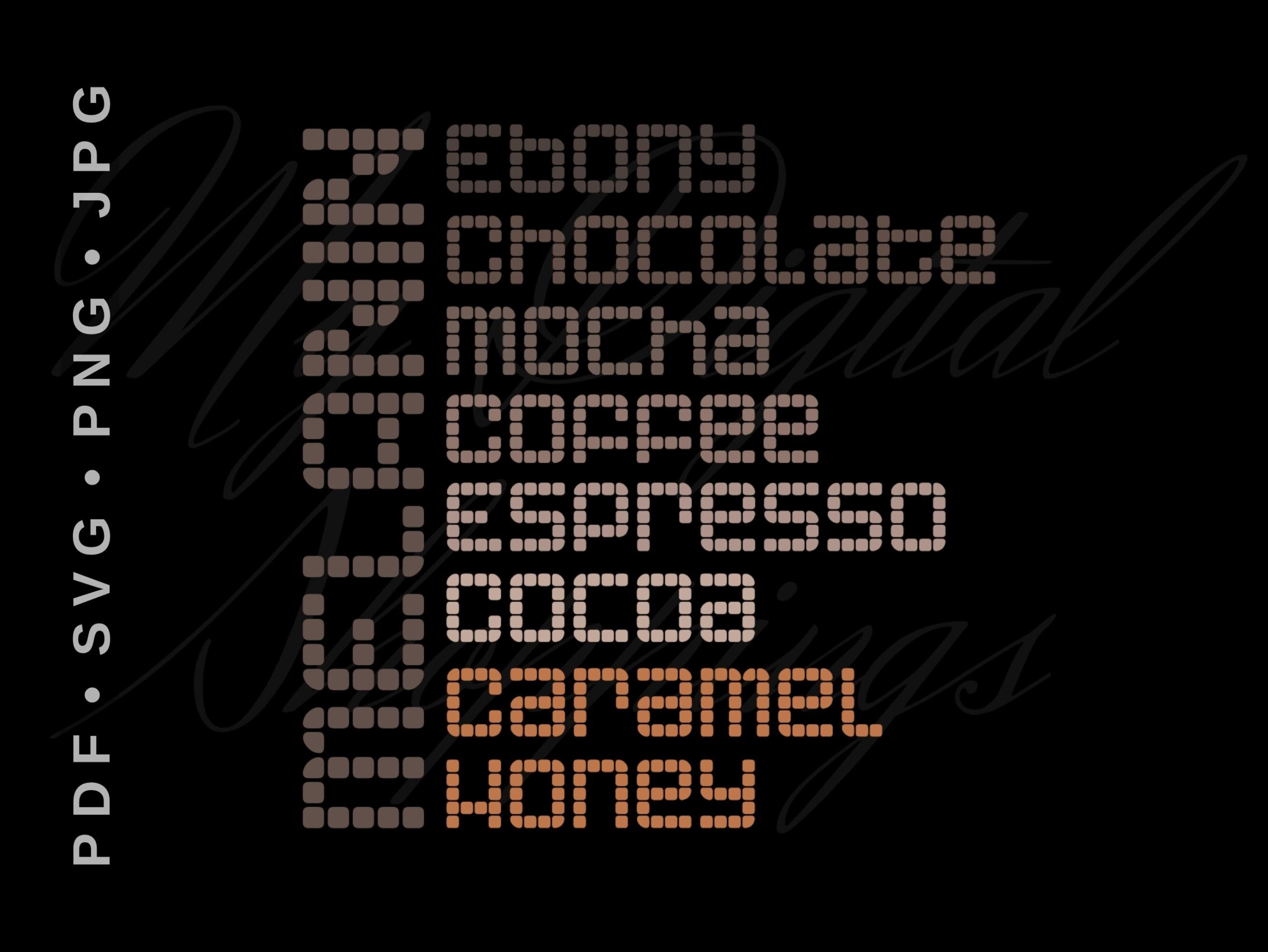 Melanin Svg Many Shades of Brown Svg Ethnic Cricut Melanin - Etsy